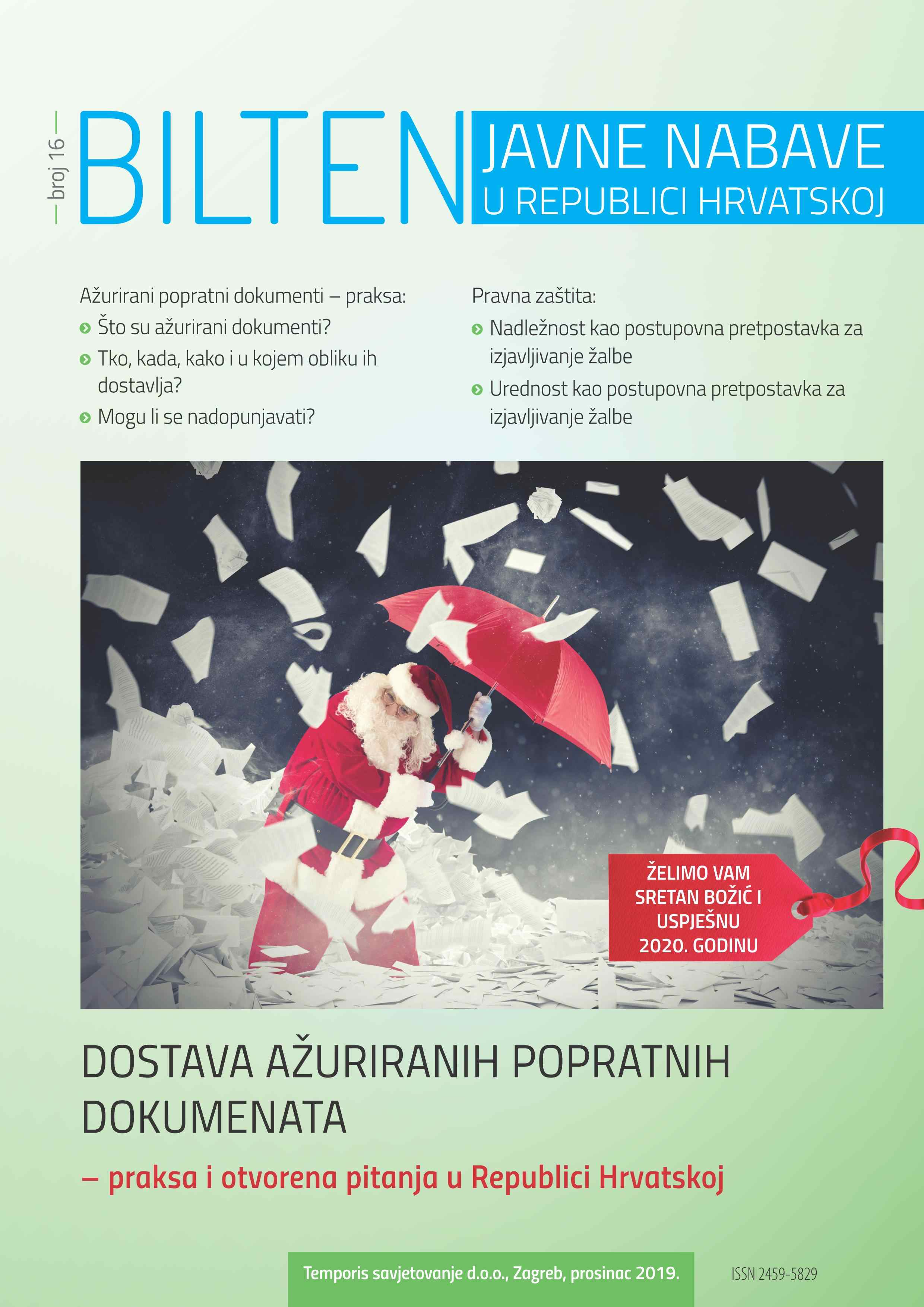 Bilten javne nabave br. 16 - Temporis